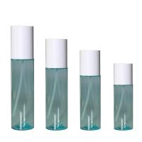 China Light Blue Refillable Plastic Pump Bottle Lotion 80ml 100ml 120ml 150ml for sale