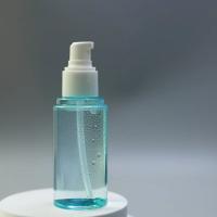 China Light Blue Refillable Plastic Pump Bottle Lotion 80ml 100ml 120ml 150ml for sale