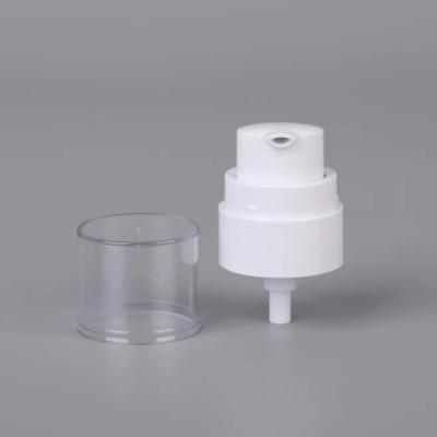 China Customized Treatment Cream Pump 24/410 White Plastic With AS Full Cover for sale