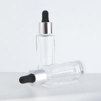 China Transparent Glass Essential Oil Dropper Bottles 30ml 50ml Empty for sale