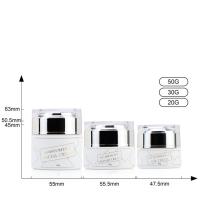 China Customizable Cream Jar Container 20g 30g 50g White Glass Face for sale