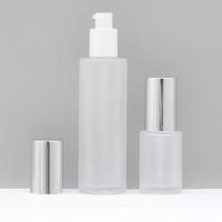 China Customized Frosted Glass Cream Jar Luxury Cosmetic Packaging 30g 50g 30ml 100ml 120ml for sale