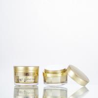 China 15g 30g 80ml 100ml Luxury Cosmetic Packaging Acrylic Gold Cream Jar Lotion Bottle for sale