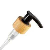 China Custom Bamboo Lotion Dispenser Screw Pump 24mm 24/410 Soap Shampoo for sale