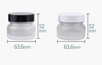 China Customizable Cream Jar Containers 50g Empty Bottles Frosted Glass Jar for sale