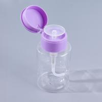 China 100ml 150ml 200ml Plastic Flip Top Pump Bottle For Nail Polish Makeup Remover for sale