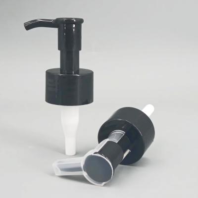 China 28mm 28/410 Lotion Dispenser Pump Black Plastic Shampoo Shower Gel Wash for sale