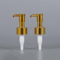 China Customized Screw Lock Lotion Dispenser Pump 24 / 410 Gold Shampoo Soap For Bottles for sale
