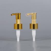 China Customized Screw Lock Lotion Dispenser Pump 24 / 410 Gold Shampoo Soap For Bottles for sale