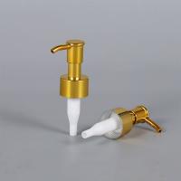China Customized Screw Lock Lotion Dispenser Pump 24 / 410 Gold Shampoo Soap For Bottles for sale