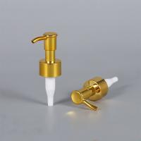 China Customized Screw Lock Lotion Dispenser Pump 24 / 410 Gold Shampoo Soap For Bottles for sale