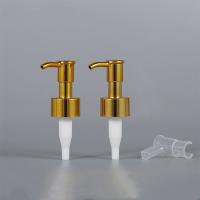 China Customized Screw Lock Lotion Dispenser Pump 24 / 410 Gold Shampoo Soap For Bottles for sale