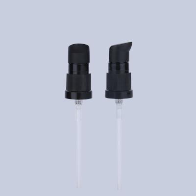 China Customized 18/415 Treatment Cream Pump 18mm Black Lotion Foundation For Cosmetics for sale