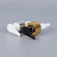 China 24/410 24mm Lotion Dispenser Pump Gold And Silver Aluminum Shampoo Shower Gel Soap Pump for sale