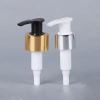 China 24/410 24mm Lotion Dispenser Pump Gold And Silver Aluminum Shampoo Shower Gel Soap Pump for sale