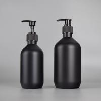 China 300ml 500ml Plastic Shampoo Pump Bottle Black Lotion Shower Gel Hand Sanitizer for sale