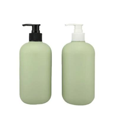 China HDPE 500ml Plastic Shower Pump Bottles Green Lotion Gel Hand Sanitizer for sale
