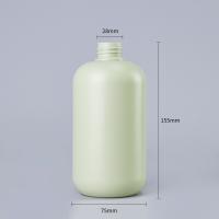 China HDPE 500ml Plastic Shower Pump Bottles Green Lotion Gel Hand Sanitizer for sale