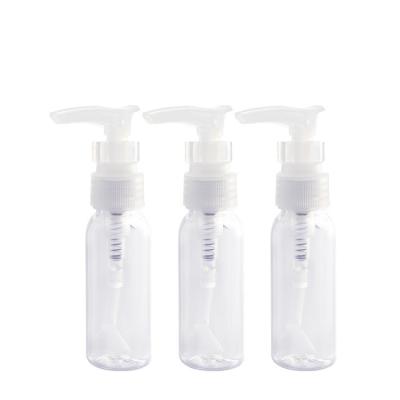 China Customized 30ml Refillable Plastic Pump Bottle Cosmetic Travel Lotion Sprayer for sale