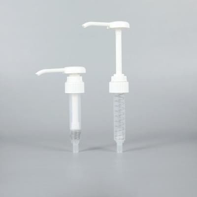 China Plastic Lotion Dispenser Jam Syrup Pump 28/410 28mm White For Bottle for sale