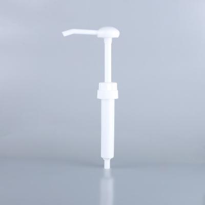 China 28/410 28mm Lotion Dispenser Pump White Plastic Jam Syrup Coffee for sale