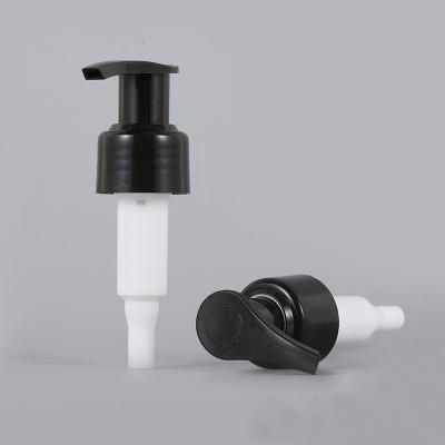 China 28/410 28mm Lotion Dispenser Screw Pump Left And Right Switch Black Plastic for sale