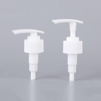 China 28/410 28mm Lotion Dispenser Screw Pump Plastic White Shampoo Pump For Bottle for sale
