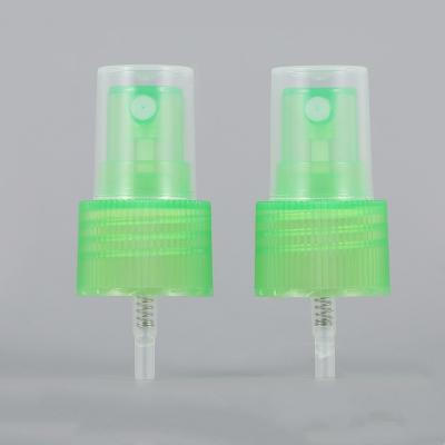 China 24mm 24/410 Fine Mist Plastic Sprayer Green Alcohol Spray For Bottle for sale
