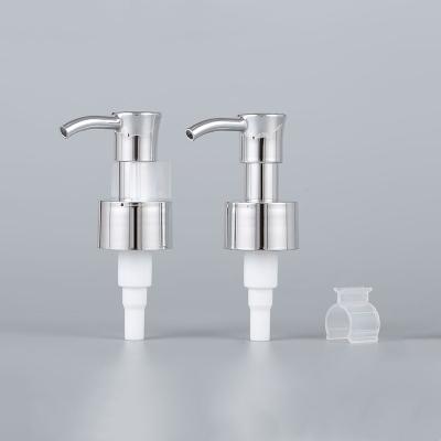 China Aluminum Lotion Dispenser Pump 24mm 24/410 Shampoo Screw Pump For Bottle for sale