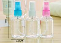 China 50ml Fine Mist Spray Bottles Plastic Face Sprayer Travel Bottle PET Transparent for sale