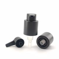 China 28mm 28/410 Black Lotion Dispenser Plastic Long Nozzle Shampoo Gel Screw Pump for sale
