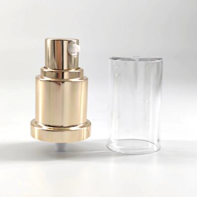 China 20/410 20mm Golden Aluminum Plastic Treatment Pump Cream Foundation Lotion Serum for sale