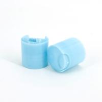 China 28/410 28mm Plastic Light Blue Disc Top Cap For Lotion Toner Serum Liquid Soap for sale