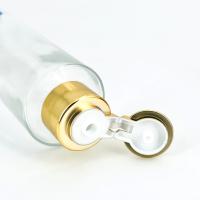China 24mm 24/410 Plastic Matt Golden Flip Top Cap Screw Lid For Shampoo Soap Bottle for sale