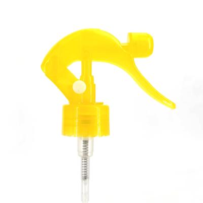 China 28mm 28/410 Yellow Brown Plastic Cleaning Gardening Trigger Sprayer Mist Pump for sale