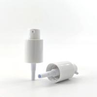 China 18mm 18/410 Plastic Dispenser Pump Head With Full Cap For Cream Essence Foundation for sale