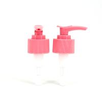 China 28mm 28/410 Plastic Pink Dispenser Treatment Pump Head For Lotion Shampoo Soap for sale