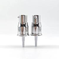 China 18mm 18/410 Silver Aluminum Makeup Foundation Pump Cosmetic Bottle Dispenser for sale