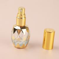 China 12ml Gold Electroplating Glass Fine Mist Bottle Portable Perfume Pump Bottle for sale