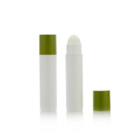 China 30ml Deodorant Roll On Bottle Plastic/Stainless Roller Ball Matt Grass Green Cap SGS for sale