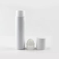 China 30ml Deodorant Roll On Bottle Plastic/Stainless Roller Ball Matt Grass Green Cap SGS for sale