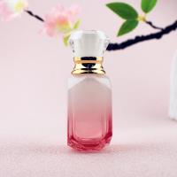 China 30ml Gradient Color Diamond Shape Cap Press Perfume Cologne Sprayer Bottle for sale