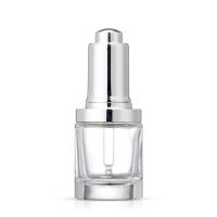 China 30ml Round Shoulder Cosmetic Glass Press Essential Oil Essence Dropper Bottle for sale