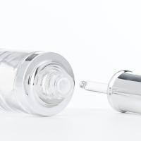 China 30ml Round Shoulder Cosmetic Glass Press Essential Oil Essence Dropper Bottle for sale