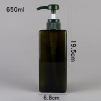 China Green Plastic Shampoo Pump Bottles Refillable 8.4oz 15oz 21.5oz 450ml 650ml 500ml Petg Bottle for sale
