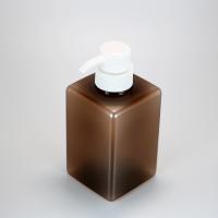 China 13.4oz 400ml Amber Plastic Shampoo Pump Bottles Travel Reusable Shampoo Containers For Shower for sale
