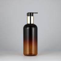 China Amber Lotion Shower Conditioner Plastic Pump Shampoo Dispenser Bottle 7.4oz 13.5oz for sale