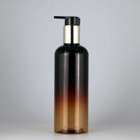 China Amber Lotion Shower Conditioner Plastic Pump Shampoo Dispenser Bottle 7.4oz 13.5oz for sale