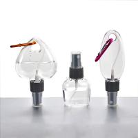 China 1.69oz 50ml Alcohol Hand Sanitizer Dispenser Bottles Empty Refill Mini Heart Shaped Keychain for sale