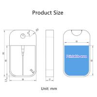 China 38ml 45ml Pocket Size Credit Card Shape Spray Bottle For Hand Sanitizer Perfume Plastic for sale